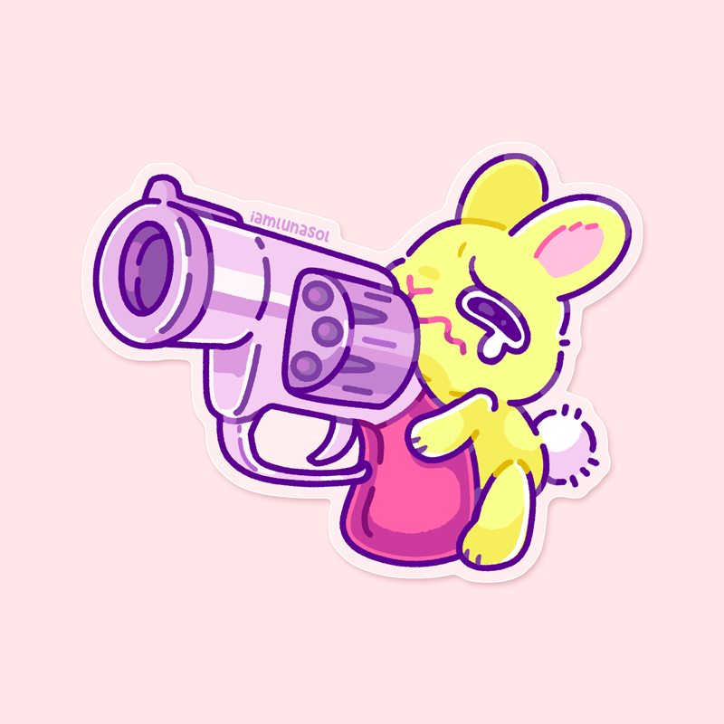 Gun Bun Vinyl Sticker – Shop I Am Luna Sol