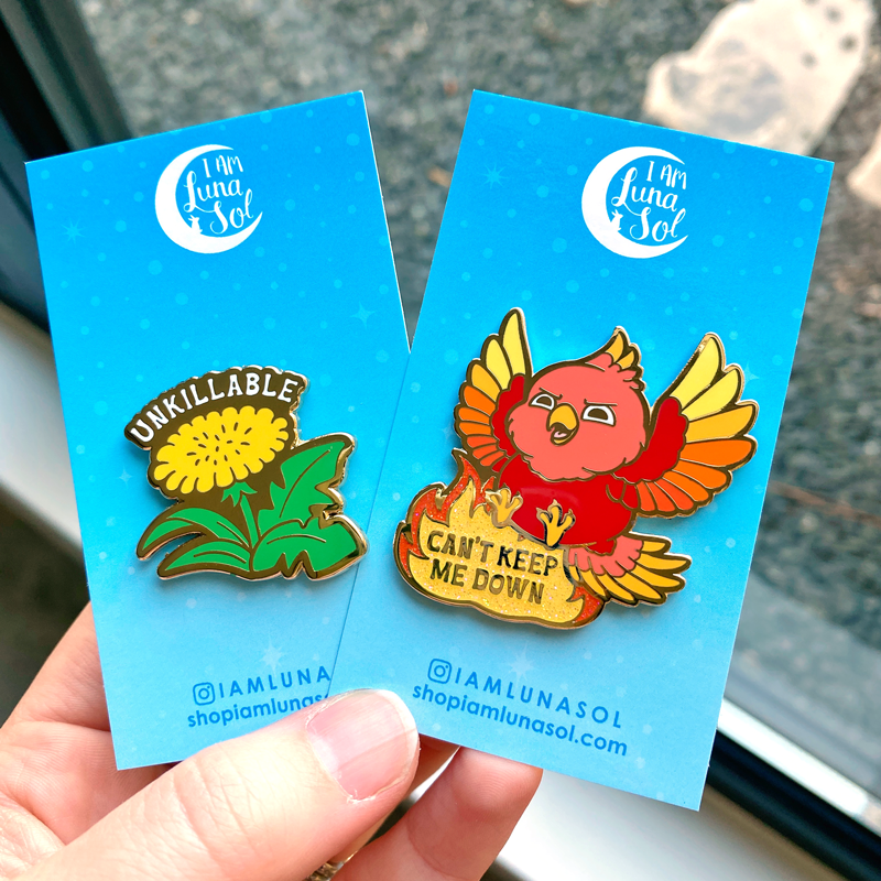 Unkillable Dandelion Pin – Shop I Am Luna Sol